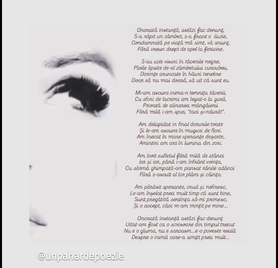 Poezia Onorată instanță, Autor un-pahar-de-poezie - poezii.online